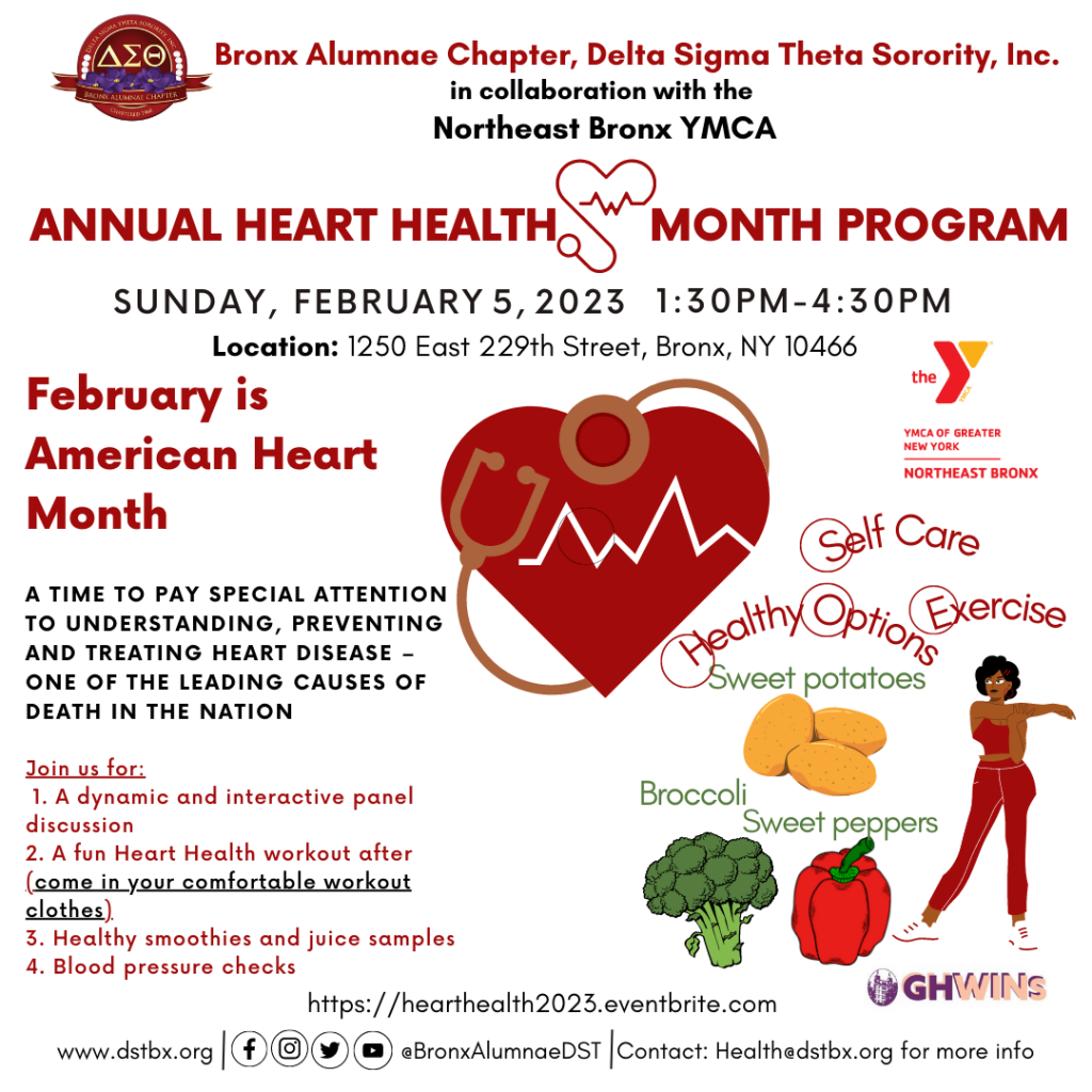 Heart Health Program 2023 – Bronx Alumnae Chapter – Delta Sigma Theta ...