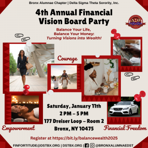 4th Annual Financial Vision Board Party – Bronx Alumnae Chapter – Delta ...